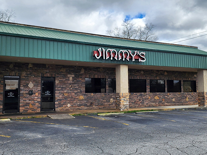 Jimmy's unassuming exterior hides a culinary wonderland behind its stone fa&ccedil;ade. Like finding a treasure chest disguised as an ordinary box.