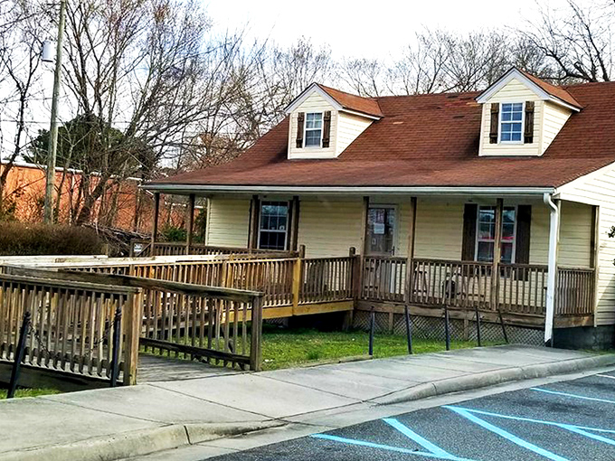 The unassuming Cape Cod-style exterior of The BBQ Shack proves once again that the best barbecue joints don't waste money on fancy architecture&mdash;they invest in smoke and time.
