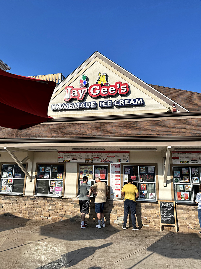 The beacon of frozen happiness in Salem, NH. Jay Gee's storefront promises homemade ice cream dreams that'll make you forget about your diet faster than you can say "waffle cone."