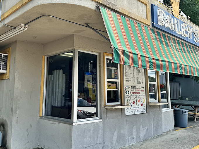 The ice cream cone atop Bailey's might be visible from space, but it's the green-striped awning that whispers "summer memories are made here."