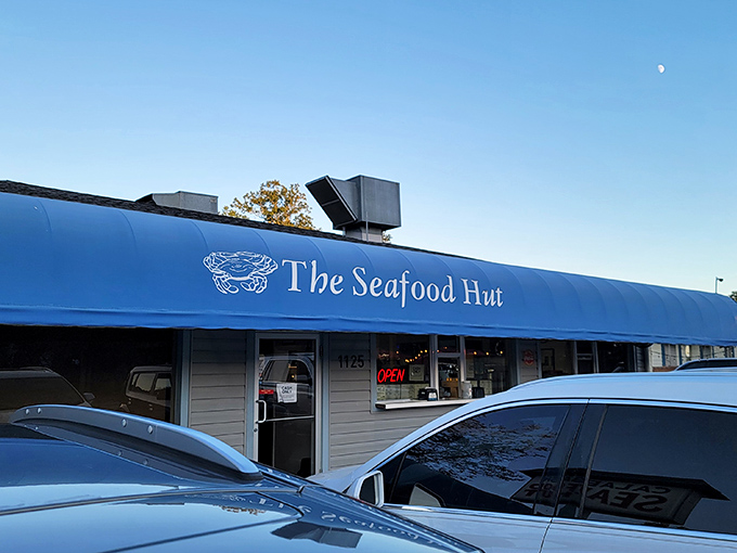 The iconic blue awning and classic signage promise seafood nirvana. Like spotting a lighthouse in a storm of mediocre dining options.