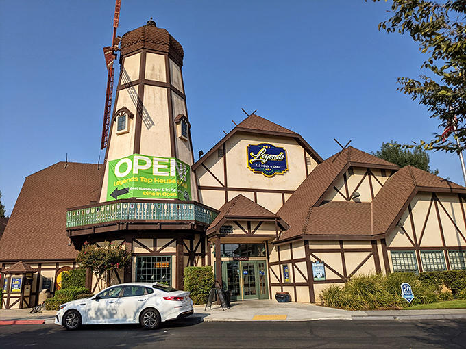 Like finding a Dutch windmill in the Central Valley, Legends' distinctive Tudor exterior promises European charm with California hospitality inside.