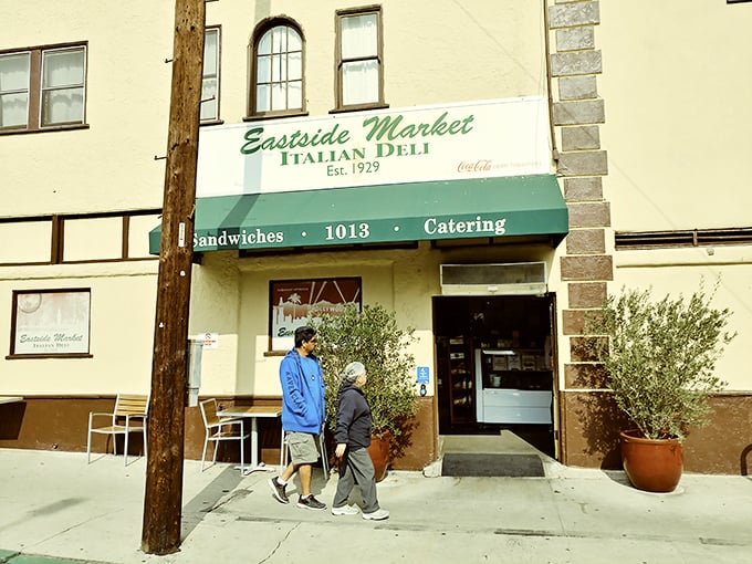 The unassuming storefront of Eastside Market Italian Deli, where culinary magic has been happening since long before Instagram food trends were a thing.