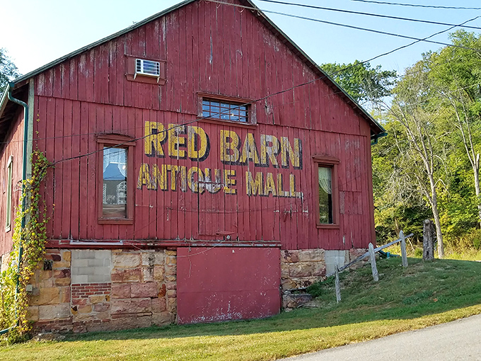 The weathered crimson exterior beckons like an old friend with stories to tell. "Treat yourself to this!" isn't just a suggestion&mdash;it's practically a command.