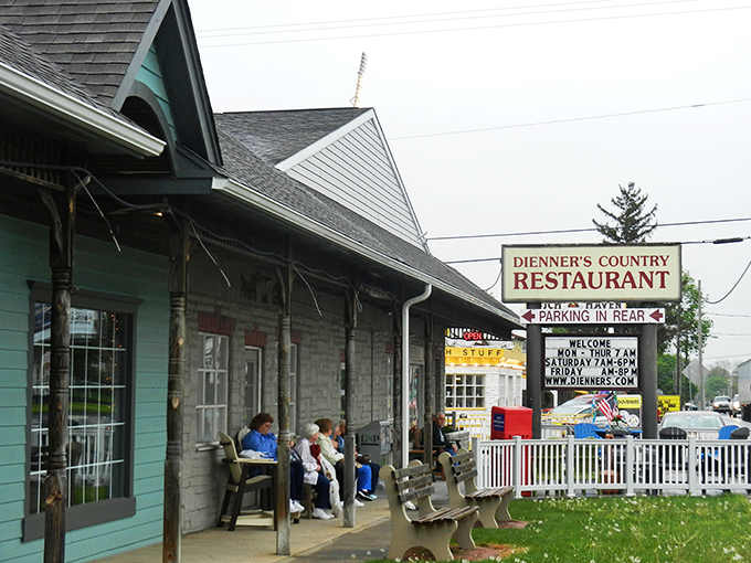 A charming slice of Pennsylvania Dutch country awaits at Dienner's, where that inviting porch practically whispers, "Come on in and stay awhile." 