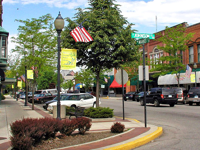 The downtown historic buildings stands like a Victorian-era sentinel, reminding visitors that small-town architecture can still take your breath away.