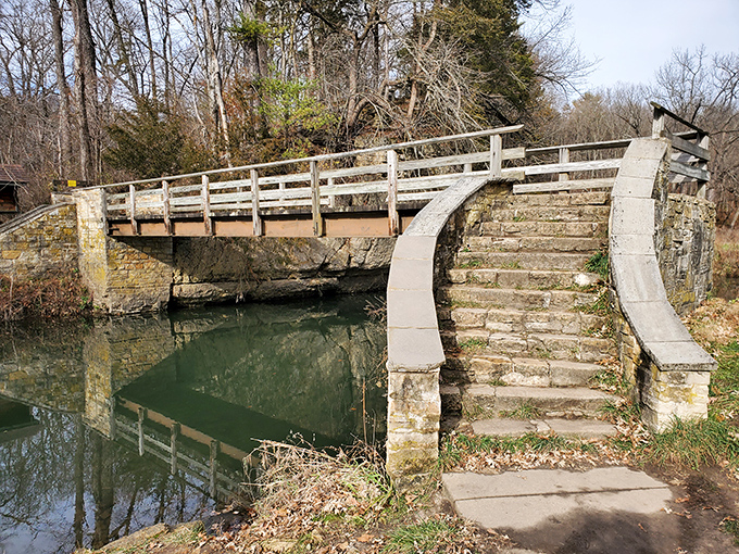 This stone bridge isn't just crossing water&mdash;it's crossing time. CCC craftsmanship from the 1930s that makes modern infrastructure look like a rushed homework assignment.