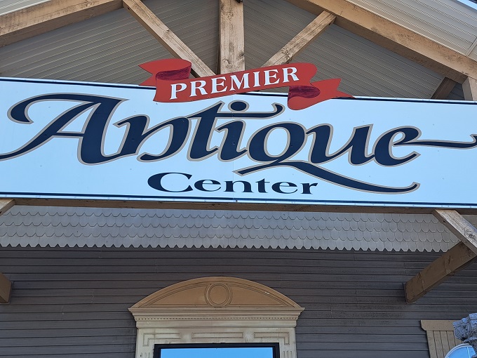 The Premier Antique Center welcomes visitors with classical statuary and a touch of elegance, like a museum where everything's actually for sale.