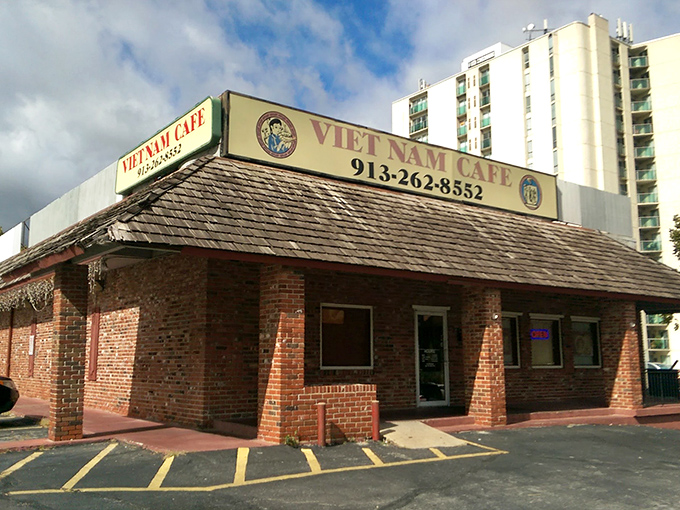 The unassuming brick exterior of Vietnam Cafe 39 hides culinary treasures within&mdash;proof that the best food experiences often come in modest packages.