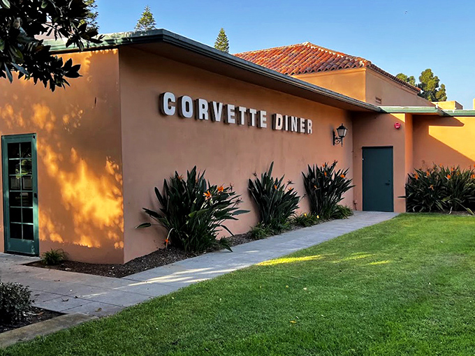 The unassuming exterior plays it cool, like a 1950s heartthrob hiding behind sunglasses. This stucco fa&ccedil;ade in Liberty Station conceals a time machine within.
