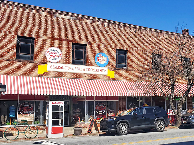 Brevard's crown jewel beckons with its classic red-striped awning and cherry blossom canopy. Time travel never looked so deliciously inviting.
