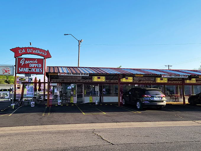 The classic red and white Buick parked outside isn't a prop&mdash;it's just another day at Ed Walker's, where time stands deliciously still.