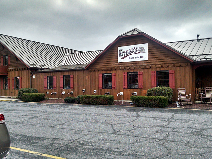 The barn-style architecture of Byler's isn't just charming—it's a promise that what awaits inside hasn't been processed, focus-grouped, or corporate-approved.