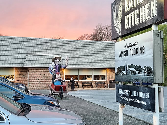 Katie's Kitchen welcomes hungry travelers with its unassuming charm and a sign promising "Authentic Amish Cooking" &ndash; a promise it delivers on spectacularly.