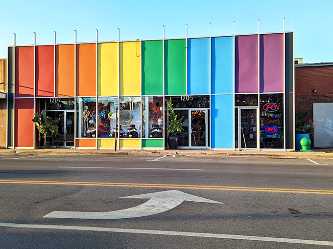 Dreamcatcher heaven! The ceiling at Craig's looks like what happens when a cosmic spider decides to redecorate with neon and good vibes.