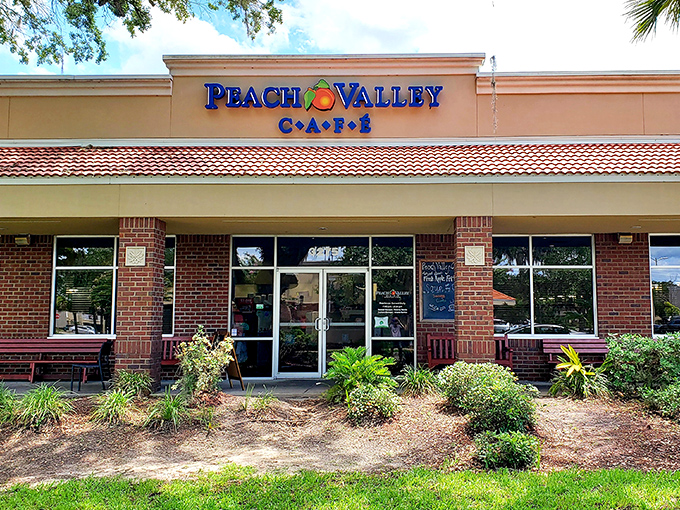 The peachy facade of Gainesville's breakfast paradise promises a morning meal worth setting your alarm for.