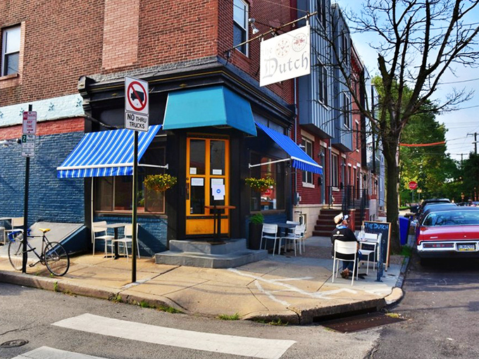 The corner spot that launched a thousand brunch dreams. The Dutch's blue awnings and yellow door beckon like an old friend with good news to share.