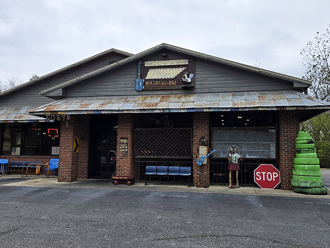 The green neon glow of Champy's beckons hungry travelers like a lighthouse for the soul. Southern comfort food awaits inside this unassuming treasure.