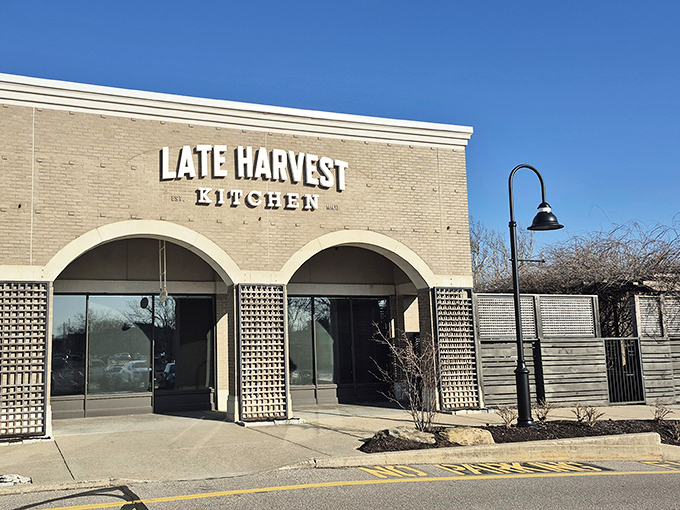The unassuming brick exterior of Late Harvest Kitchen belies the culinary treasures waiting inside. Like finding a Michelin star in a strip mall.
