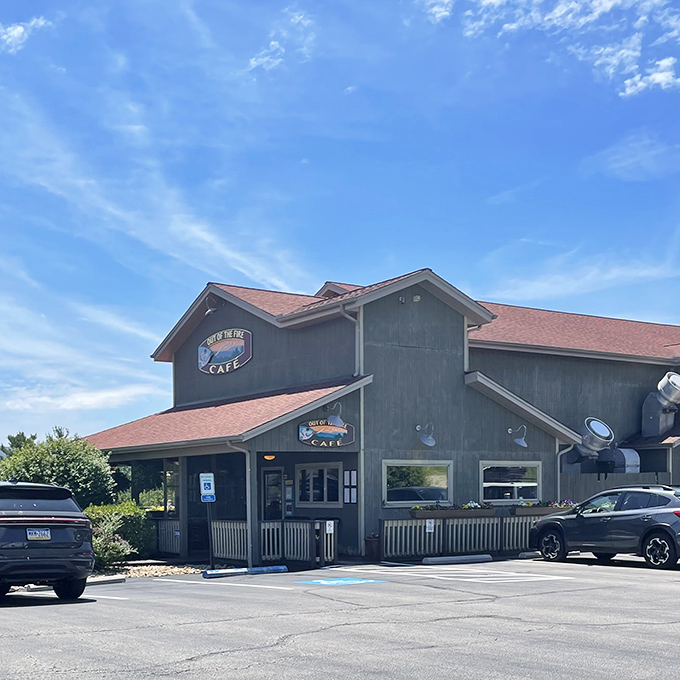 Rustic charm meets culinary excellence at Out of the Fire Cafe, where the Laurel Highlands backdrop is almost as delicious as what's served inside. 