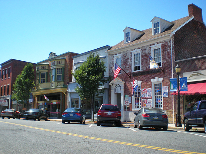 Historic charm meets small-town affordability on Washington Street, where brick buildings house local businesses instead of chain stores that charge chain prices.