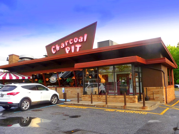 The iconic A-frame roof and glowing red sign have welcomed hungry Delawareans for generations. Some architectural styles never go out of fashion.