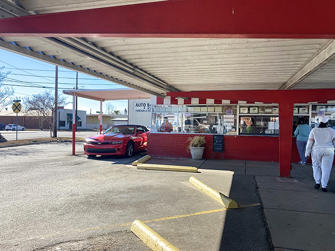 The classic red and white awning of Shady Lane beckons like a beacon of burger bliss in Tifton's landscape.