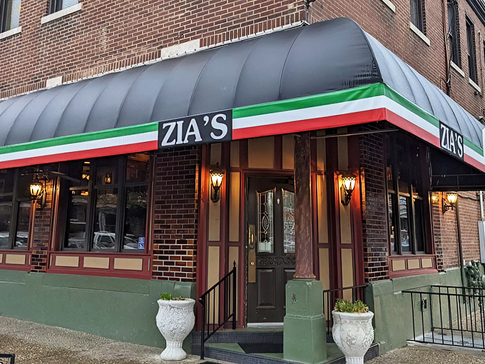 The iconic green, white, and red awning of Zia's on The Hill stands as a beacon of authentic Italian cuisine in St. Louis. One look and your stomach starts making travel plans.