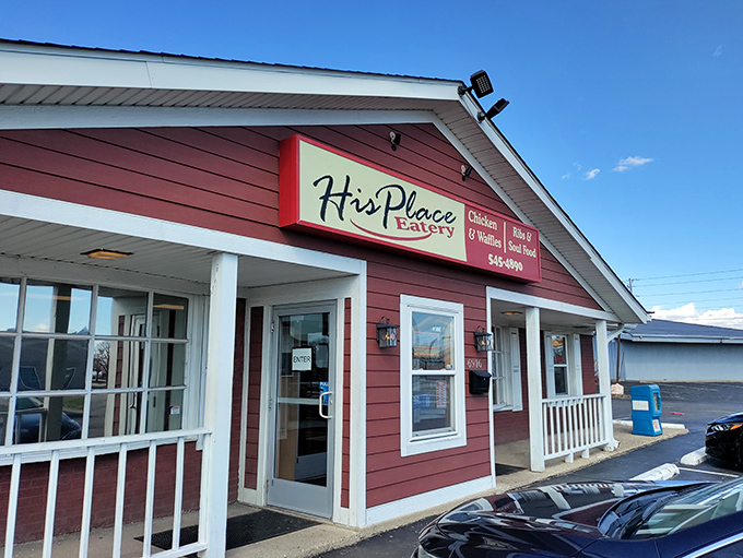 The unassuming red exterior of His Place Eatery might not look like food nirvana, but trust me&mdash;culinary treasures await behind those modest doors.