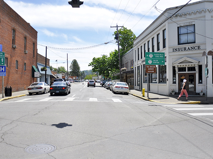 Gallon House Bridge stands as a pristine white sentinel to simpler times, when 14-ton weight limits weren't just suggestions and covered bridges were the norm. 