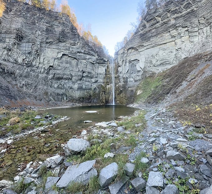 Mother Nature's grand amphitheater features a 215-foot waterfall plunging into a limestone basin&mdash;proof that New York's most impressive skyscrapers aren't all in Manhattan.