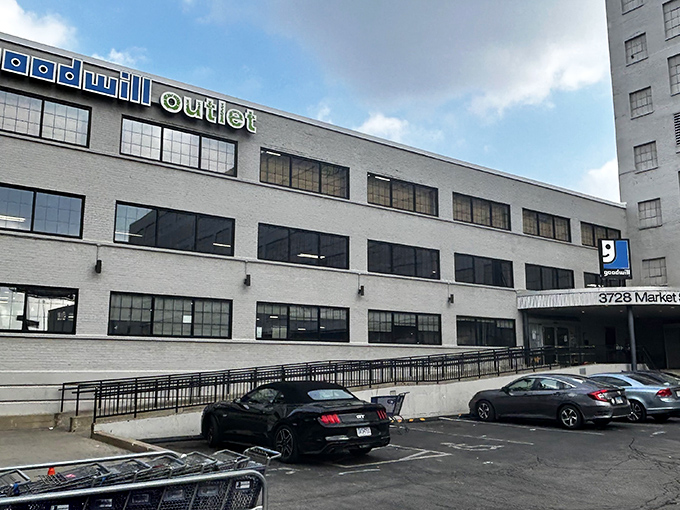 The unassuming white fa&ccedil;ade of MERS Goodwill Outlet on Market Street &ndash; like finding out Clark Kent is actually Superman when you step inside. 