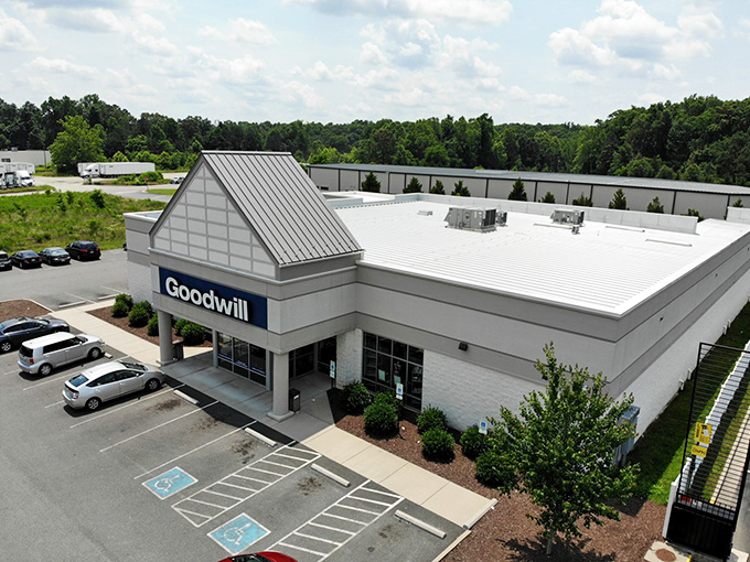The unassuming exterior of Goodwill in Glen Allen hides a treasure trove within. Like a retail speakeasy, only the initiated know what wonders await inside.