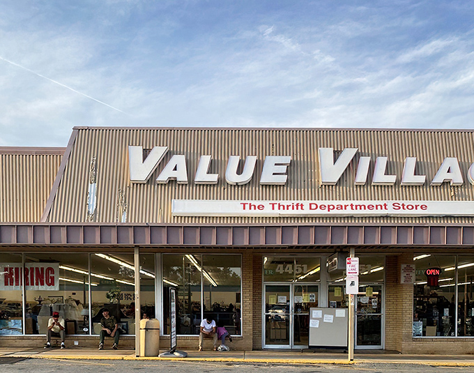 The unassuming exterior of Value Village belies the treasure trove inside. Like a yellow-bricked Narnia for bargain hunters.