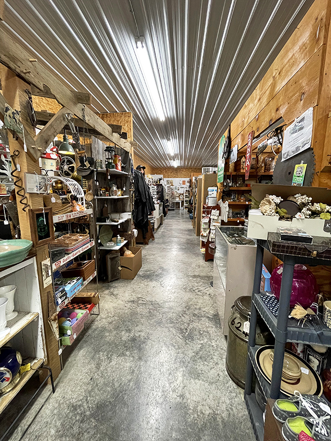 The unassuming exterior of Shenandoah Valley Flea Market hides a treasure trove within, like a poker player with a royal flush keeping a straight face.