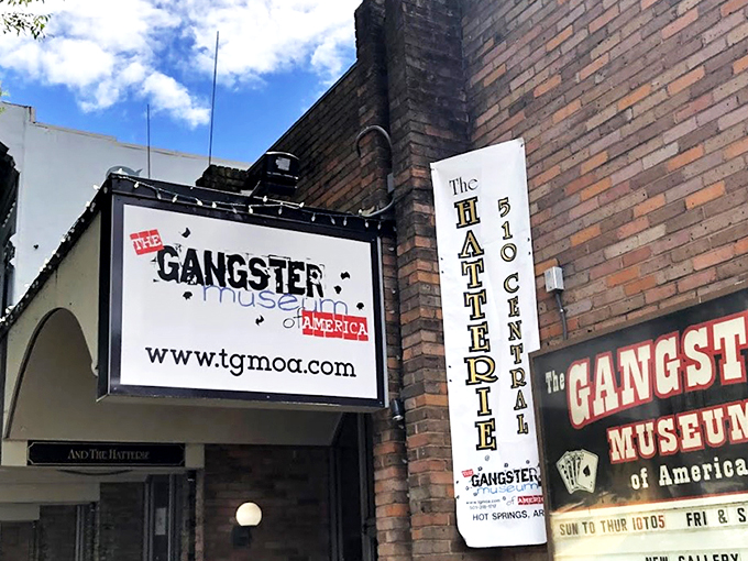 The brick facade and vintage signage beckon like a secret password into Hot Springs' scandalous past. Step inside&mdash;the tommy guns don't bite!