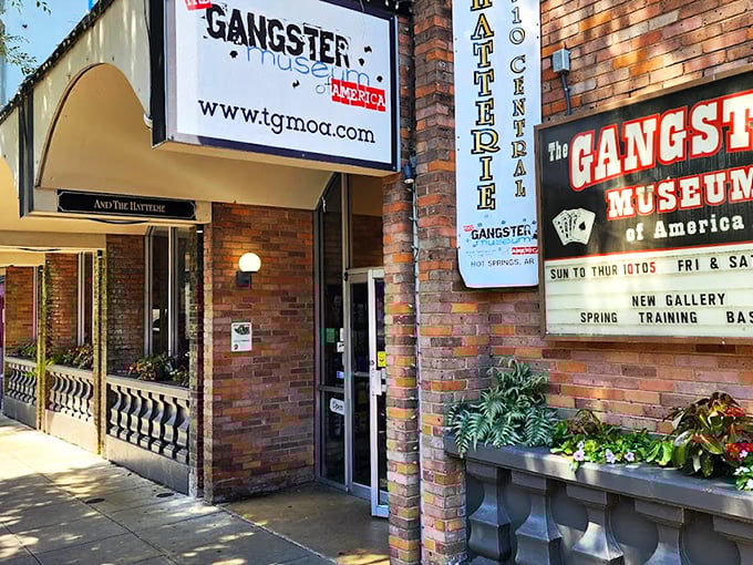 The brick facade and vintage signage beckon like a secret password into Hot Springs' scandalous past. Step inside&mdash;the tommy guns don't bite!