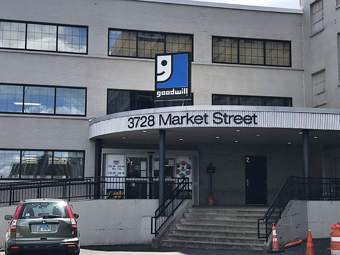 The unassuming white fa&ccedil;ade of MERS Goodwill Outlet on Market Street &ndash; like finding out Clark Kent is actually Superman when you step inside.