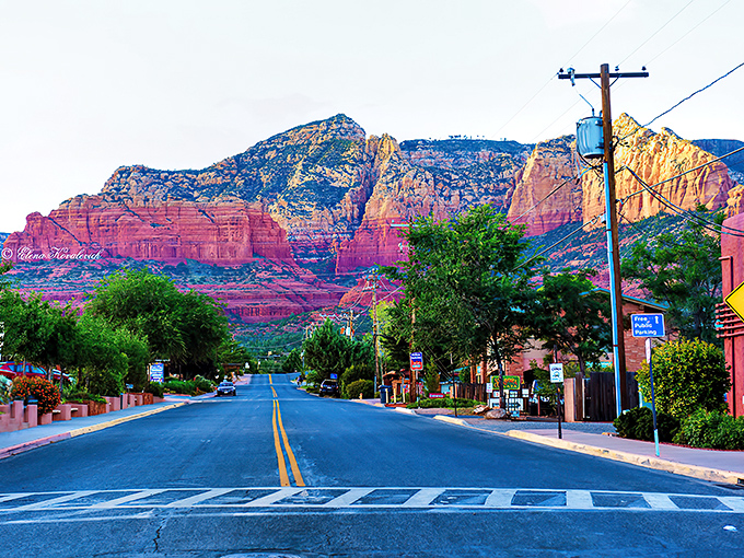 Sedona's main drag looks like a movie set with those impossibly red mountains framing every view. Nature's own screensaver!