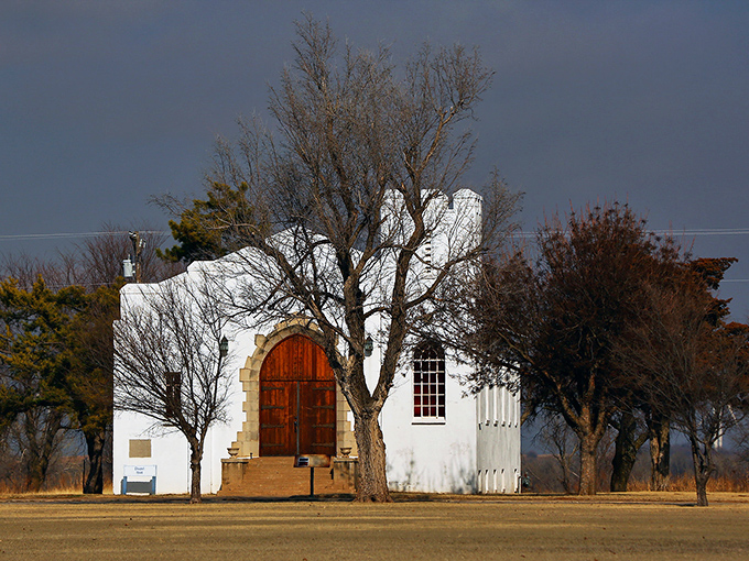 Fort Reno under moonlight looks like the perfect setting for a Stephen King novel – beautiful, historic, and just unsettling enough to make you check over your shoulder.