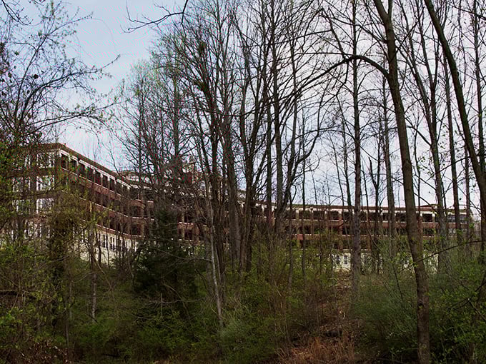 The imposing brick facade of Waverly Hills stands as a silent sentinel, its windows like countless eyes watching your approach with century-old patience. 