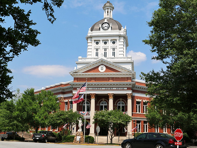 Madison's historic main street stretches before you like a movie set, complete with brick buildings and that small-town charm Norman Rockwell could only dream of capturing.