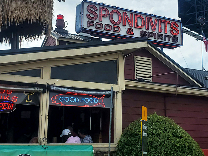 The thatched-roof paradise of Spondivits beckons hungry travelers like a coastal mirage just minutes from Atlanta's busiest airport.