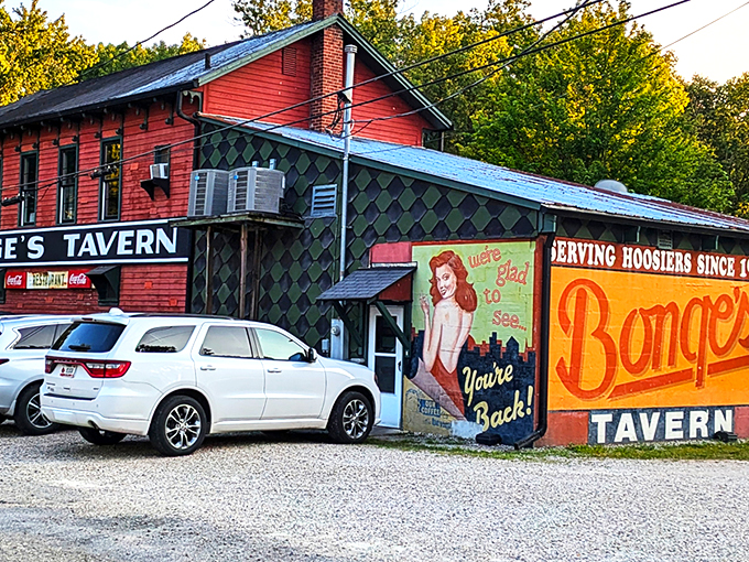 The little red tavern that could! Bonge's unassuming exterior belies the culinary treasures within, like finding a Michelin star in a tackle box.