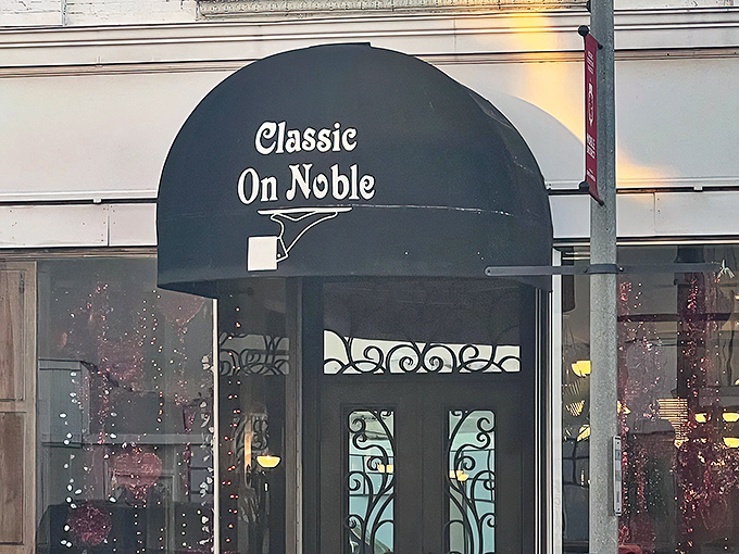 The elegant black awnings of Classic On Noble beckon like a sophisticated friend saying, "Come on in, the food's extraordinary and we've saved you a seat."