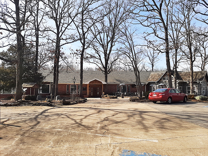 The unassuming red exterior of Fred's Hickory Inn proves once again that the best culinary treasures often hide in plain sight.