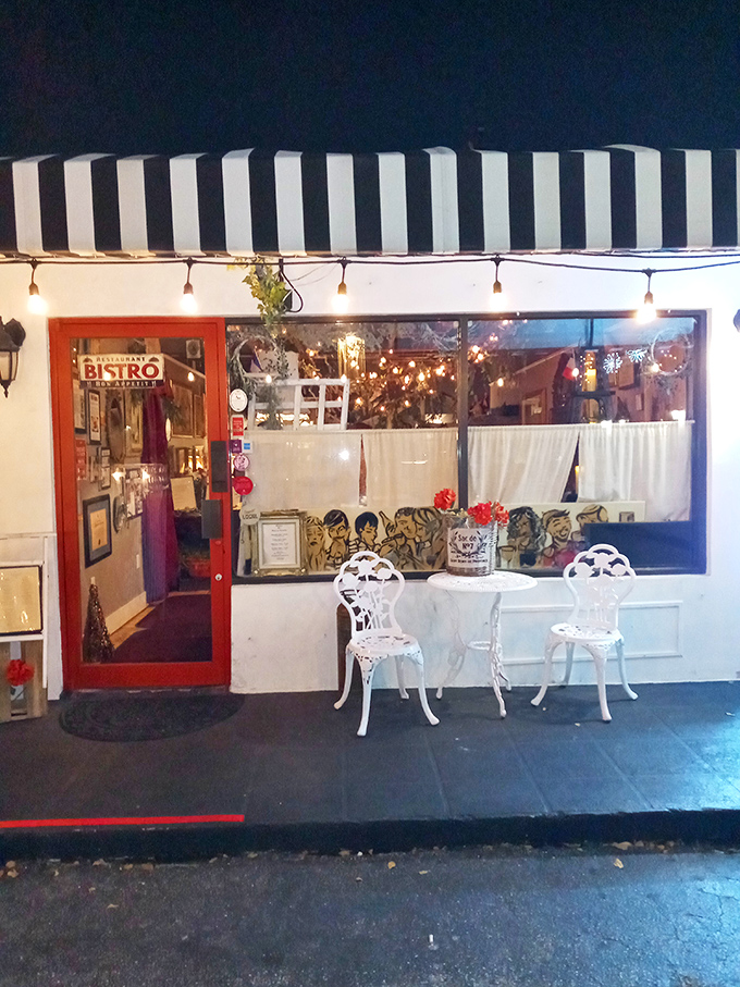 The black and white striped awning and bright red door of La Fresa Francesa isn't just charming&mdash;it's like Paris decided to vacation in Hialeah and never left.