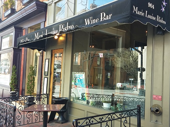 Those cheerful yellow umbrellas aren't just for show&mdash;they're inviting you to experience a slice of Paris on Baltimore's historic brick sidewalks.