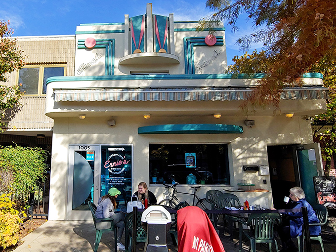 The Art Deco facade of Ernie's stands as a colorful time capsule in downtown Columbia, where generations of Missourians have found comfort and community.