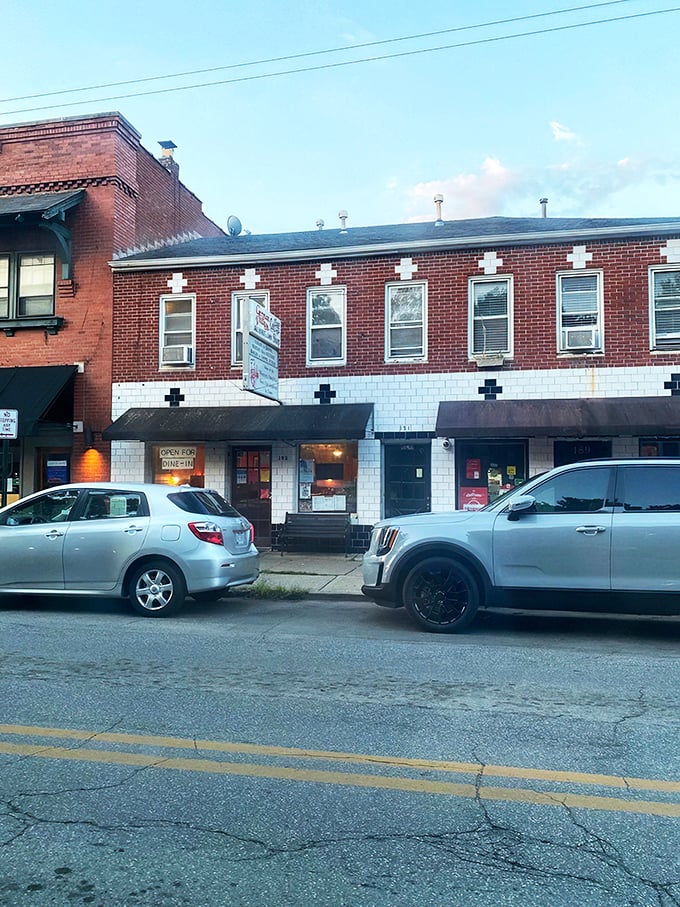 A brick-and-mortar time machine! This unassuming facade hides a treasure trove of comfort food that'll transport you back to simpler times.
